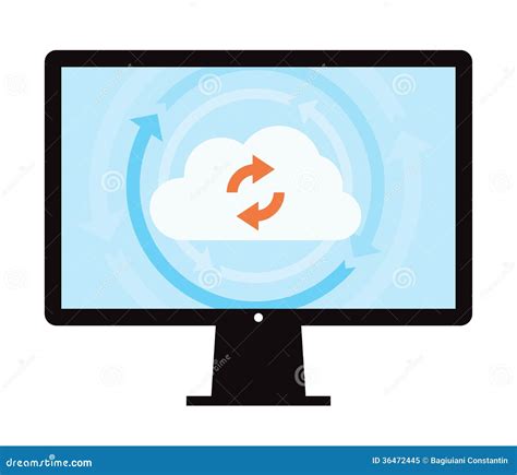 Data Backup Sync Stock Vector Illustration Of Apps Computer 36472445
