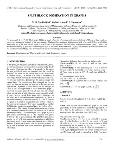 Split Block Domination In Graphs Pdf