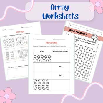 Array Worksheets Math Back To School By That So Third Grade TpT