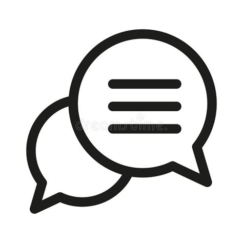 Chat Bubble Icon Speech Message Symbol Communication Text Graphic Vector Illustration Stock
