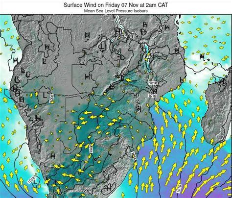 Botswana Surface Wind On Friday 01 Aug At 8am Cat