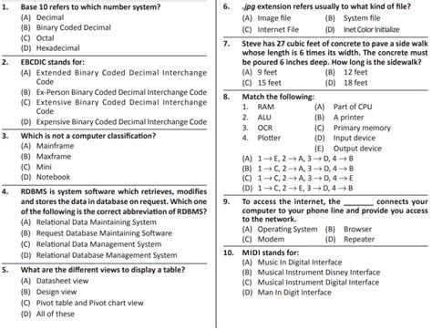 Silverzone Informatics Olympiad Iio Sample Question Paper 2023 For