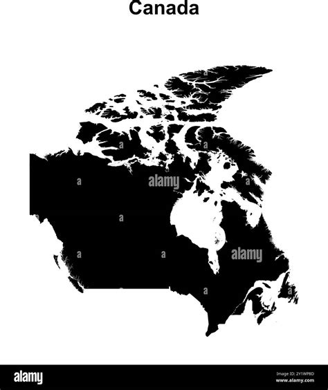 Canada Blank Outline Map Design Stock Vector Image And Art Alamy