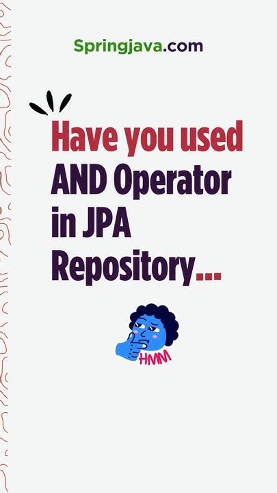 How To Use And Operator In Jpa Repository Jpa Query Tutorial In 60 Seconds Shorts Youtube