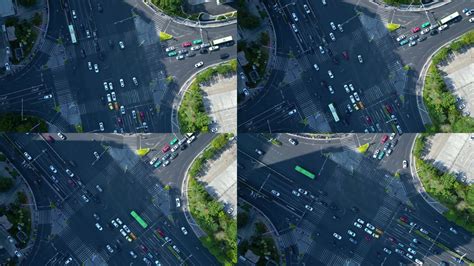 航拍南宁城市道路街道十字路口车流视频素材下载编号9640555光厂vj师网