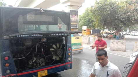 Gmcbl Bus Catches Fire No One Hurt Hindustan Times