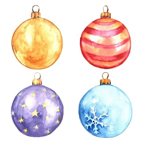 Imágenes de Bolas De Navidad Acuarela Descarga gratuita en Freepik