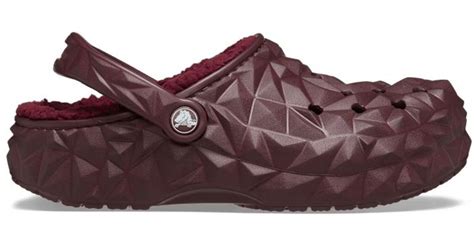 Crocs™ Classic Lined Geometric Clog In Purple Lyst
