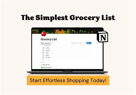 SimpleShop: The Simplest Grocery List Template | Notion Marketplace
