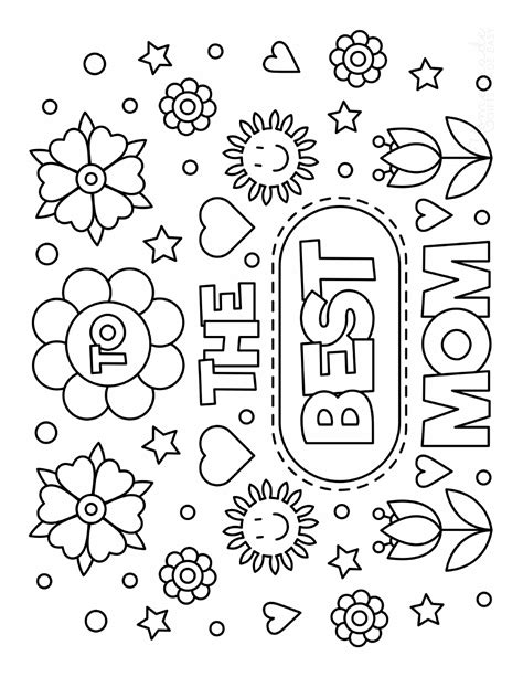 The Best Mom Coloring Page Download Printable Pdf Templateroller