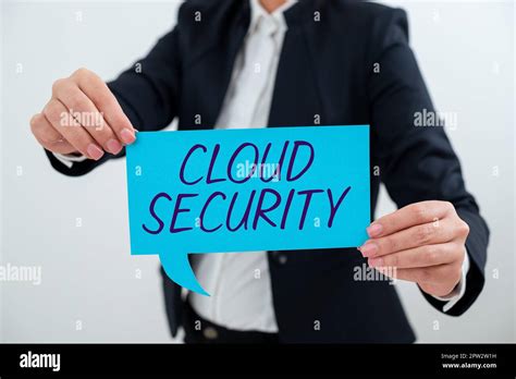 Conceptual Display Cloud Security Concept Meaning Imposing A Secured