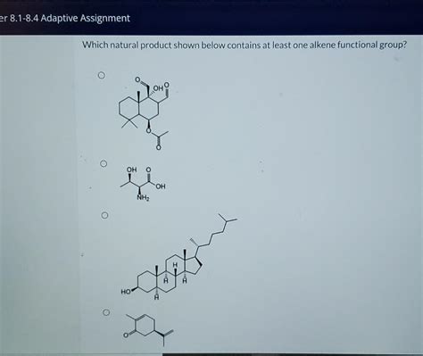 solved er 8 1 8 4 adaptive assignment which natural product