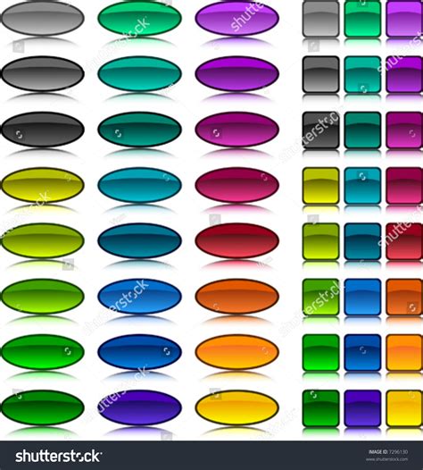 Buttons Vector Illustration Stock Vector Royalty Free 7296130