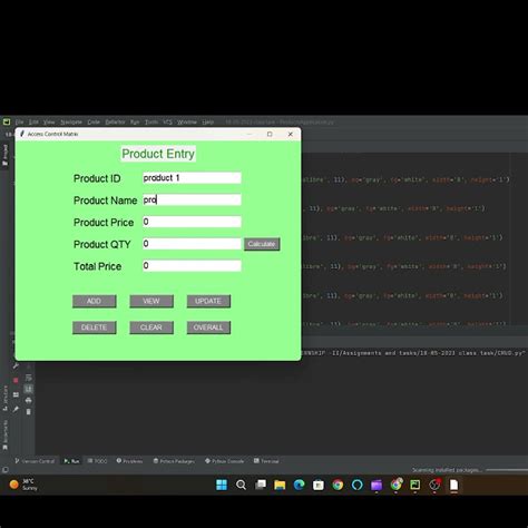 how to create product entry windows application and crud operation