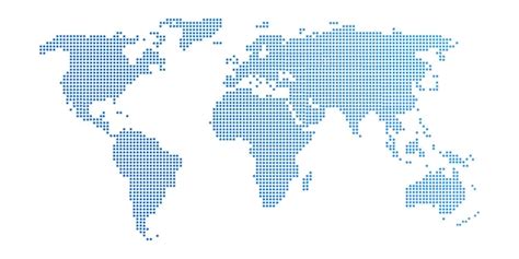 Premium Vector Abstract Computer Graphic World Map Of Blue Round Dots