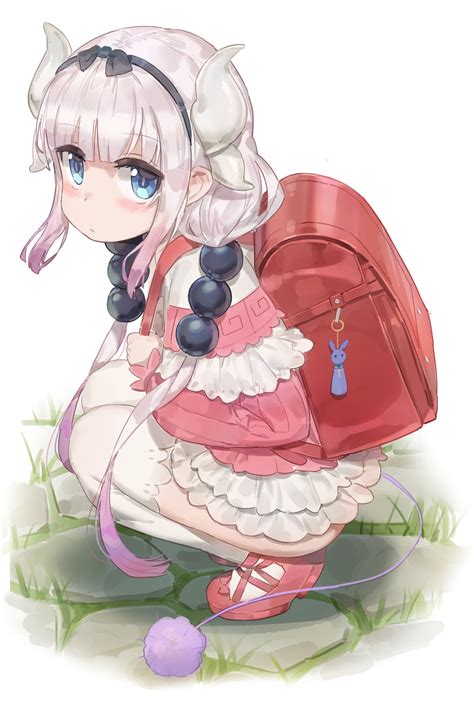 Crouching Kanna Loli Dragon Maid Dragon R Awwnime