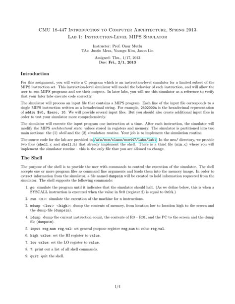 Cmu 18 447 Introduction To Computer Architecture Spring 2013