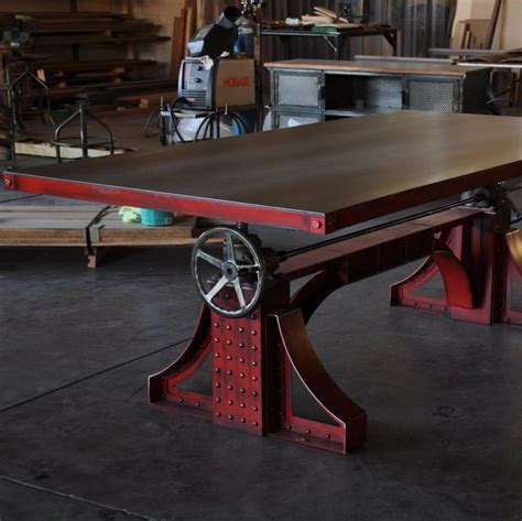 Industrial Adjustable Height Table Base