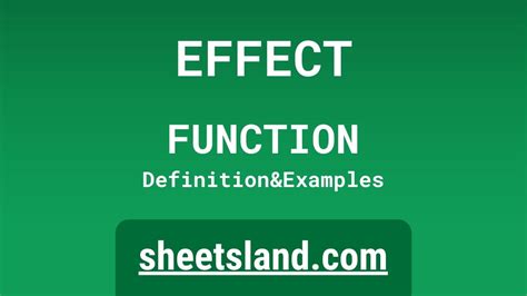 Effect Function Definition Formula Examples And Usage