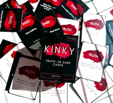 Kinky Truth Or Dare 100 Card Deck Limited Quantity Adults Etsy