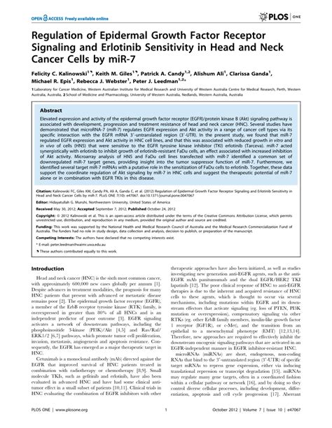 Pdf Regulation Of Epidermal Growth Factor Receptor Signaling And