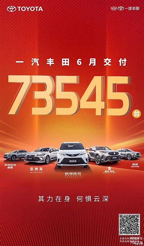 【2024年6月销量快报：一汽丰田6月共车家号发现车生活汽车之家