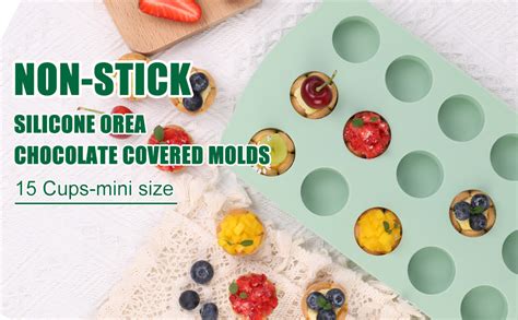 Qeleg 2 Pcs Cake Puck Molds 15 Cup Cylinder Silicone Mini