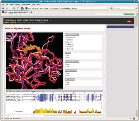 snapshot of the multiple structural alignment viewer to be released as