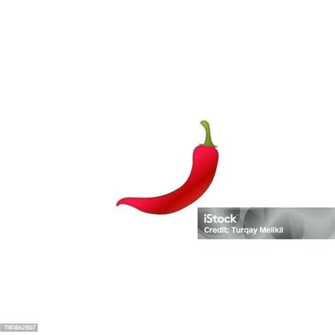 고추 벡터 아이콘입니다 고립 된 빨간 뜨거운 칠리 고추 현실적인 이모티콘 그림 이모티콘에 대한 스톡 벡터 아트 및 기타 이미지 이모티콘 칠리고추 고추류 Istock