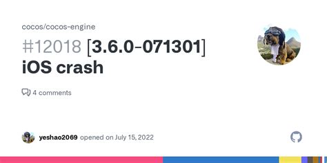 3 6 0 071301 IOS Crash Issue 12018 Cocos Cocos Engine GitHub