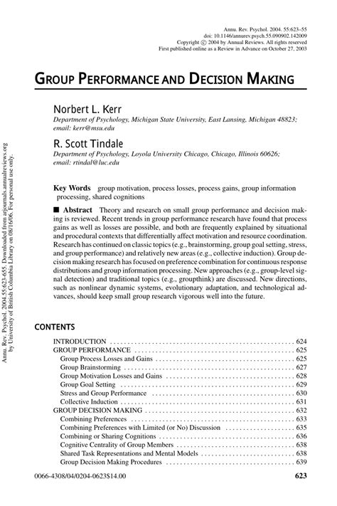 pdf group performance and decision making