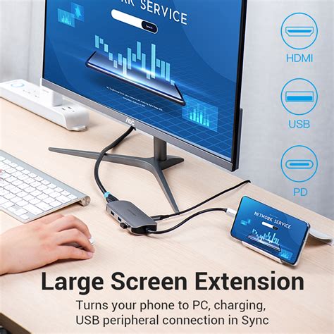 Vention USB C To HDMI USB X PD W Docking Station Lobcom HK Ltd