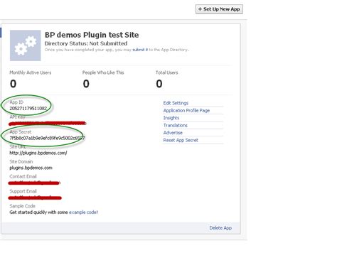 Facebook App Id Secret Buddydev