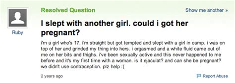 25 Mind Numbingly Stupid Sex Questions People Actually Had To Ask On Yahoo Answers Thought