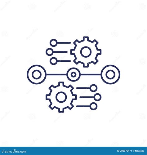 Streamline Process Icon Line Vector Stock Vector Illustration Of