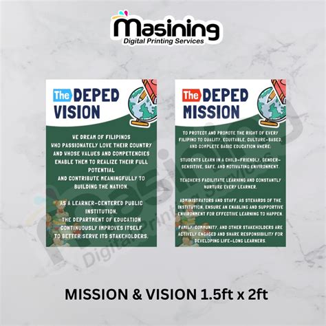 Deped Missionvisioncore Valuesquality Policy Tarpaulin Shopee