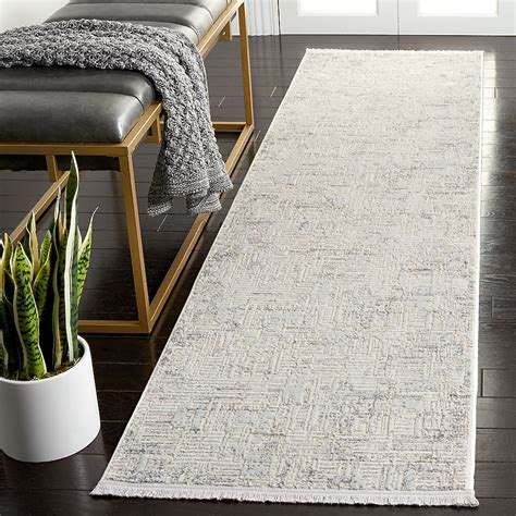 Safavieh Whisper 582f Light Greybeige 2 X 10 Rectangular Runner Rug In