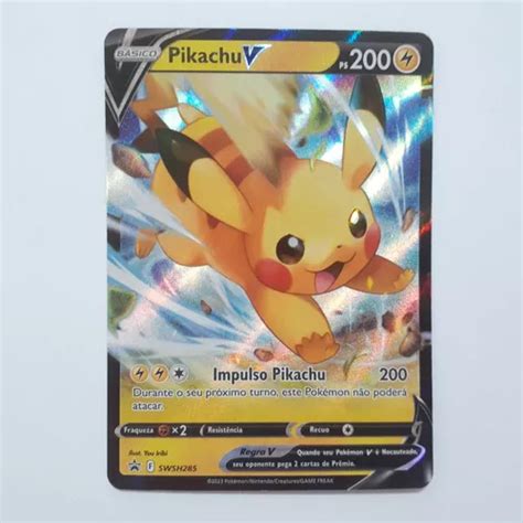 Carta Pokemon Pikachu V Brilhante Realeza Absoluta Original