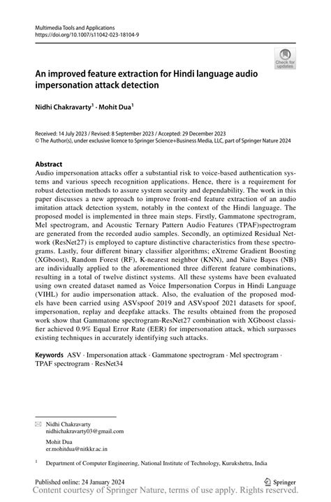 An Improved Feature Extraction For Hindi Language Audio Impersonation