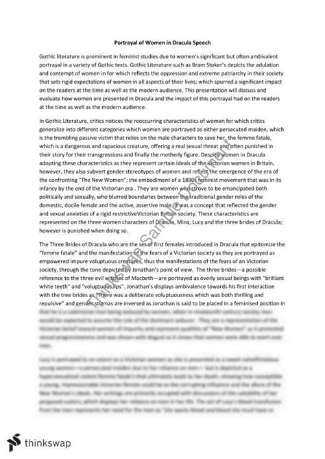 Dracula Analysis English Extension 1 Year 11 Hsc Thinkswap