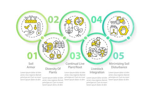 Premium Vector Principles Of Regenerative Farming Green Circle Infographic Template