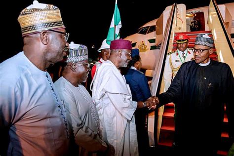 President Buhari Returns To Abuja After Au Summit In Mauritania