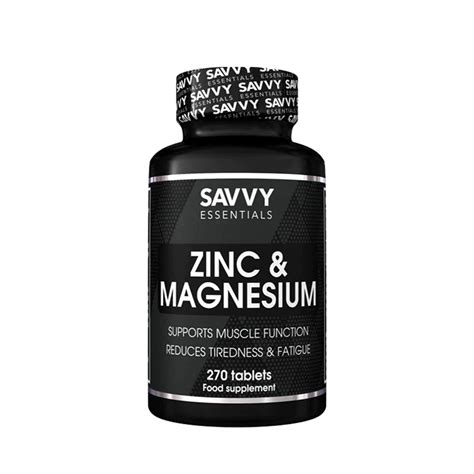 Savvy Essentials Zinc And Magnesium 270 Tablets Ssp Uk