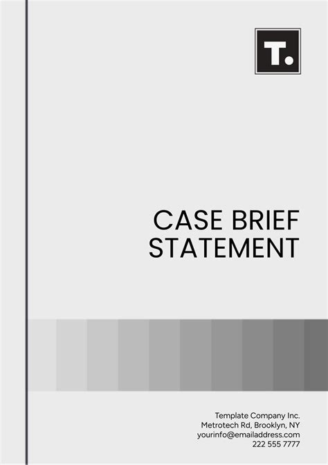 Free Case Brief Templates To Edit Online And Print