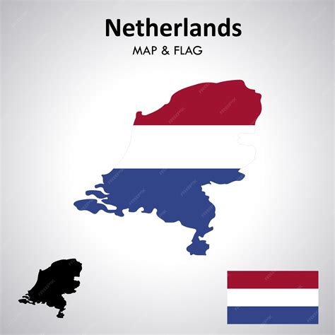 Premium Vector Netherlands Flag And Map Design Map Flag Vector File