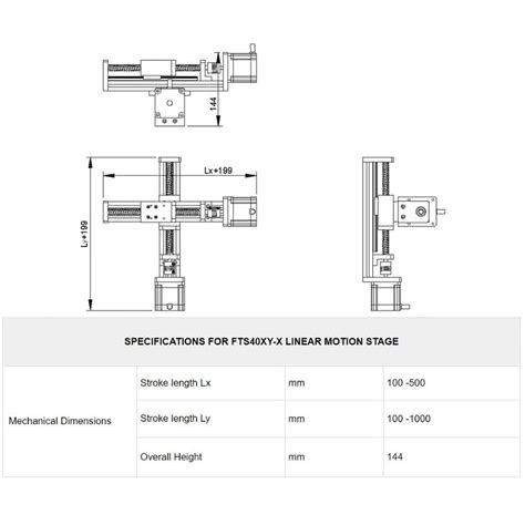 Buy Fuyu Fsl40 Linear Guide Stage Motion Slide Actuator Xy Translation Stage Xyz Table 500mm