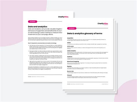 Data And Analytics Glossary Download Charitywise