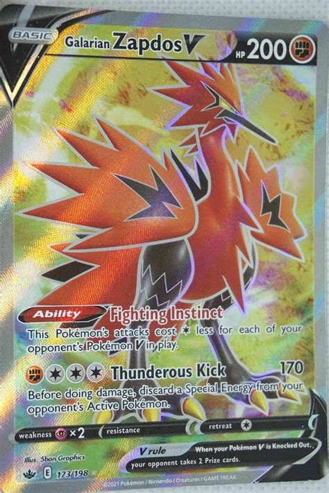 Galarian Zapdos V 173198 Full Art Pocket Monster