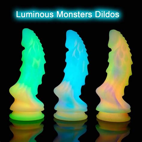 18 Luminous Dildo For Women Adult Toy Monsters Dildos Silicone Fake