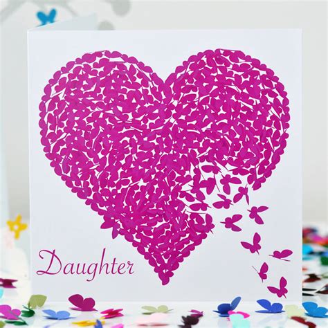 Butterfly Daughter Birthday Card Kaleidoscope Card By Inkywool
